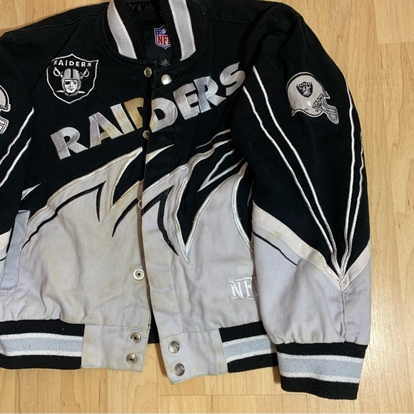 NFL | Jackets & Coats | Vintage Oakland Raiders Shark Tooth Jacket Htf ...